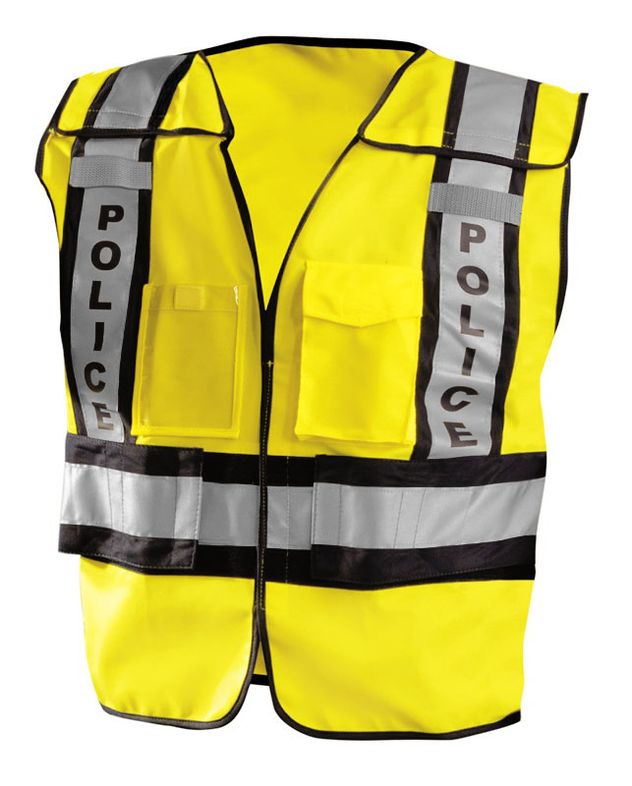 Occunomix LUX-DPSP-DOR Deluxe Solid/Mesh Breakaway Public Safety Vest w ...